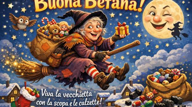 Auguri Befana 2026: Frasi e Immagini da Inviare su WhatsApp per ...
