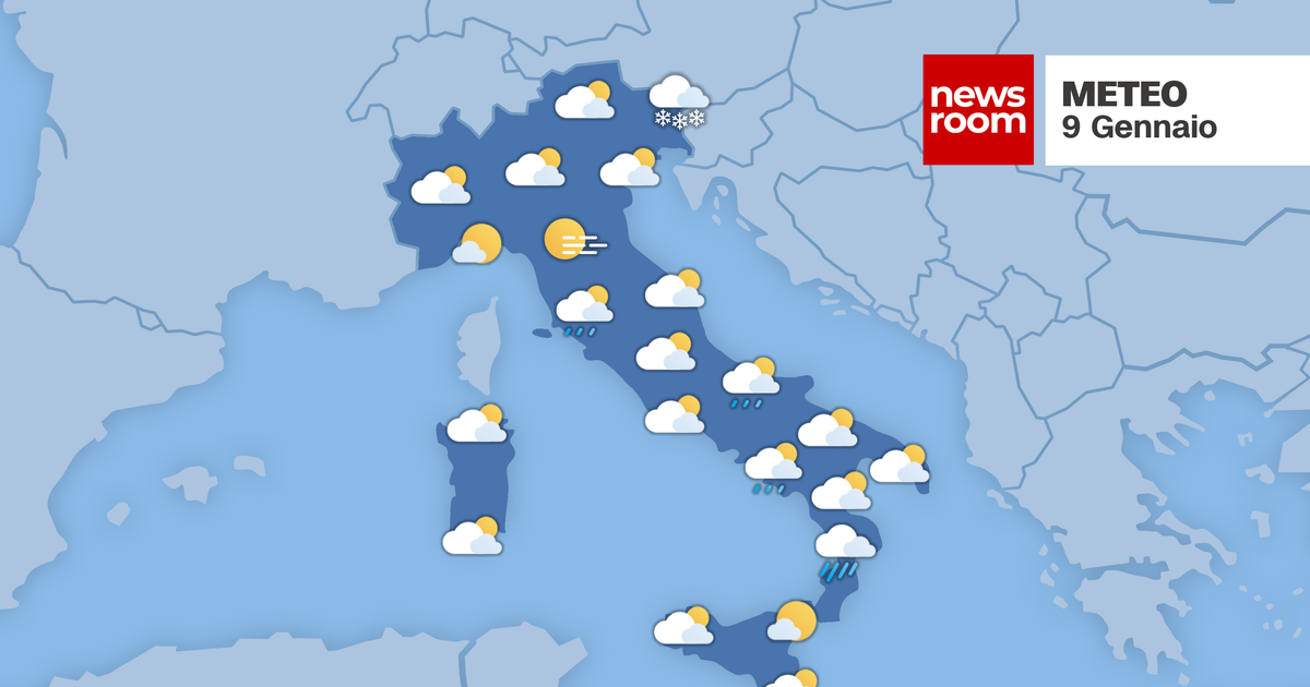 Meteo, previsioni per oggi, venerdì 9 gennaio: peggioramento a centro e ...