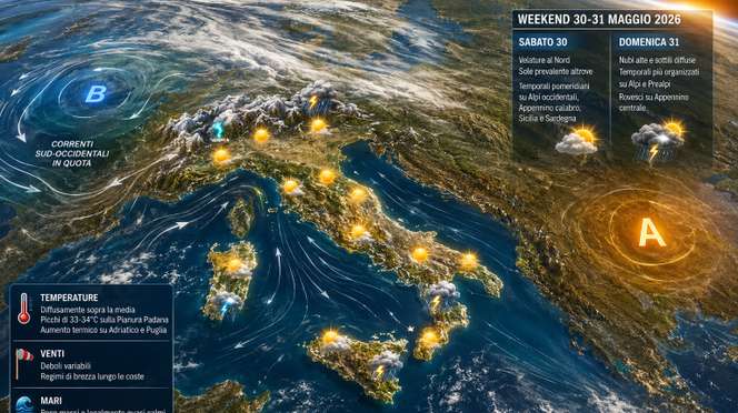 Meteo Weekend 30-31 maggio, le Previsioni dell’Aeronautica Militare ...