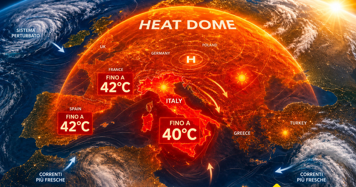 Estate 2026, l’Europa sotto un potente Heat Dome: Italia nella morsa ...